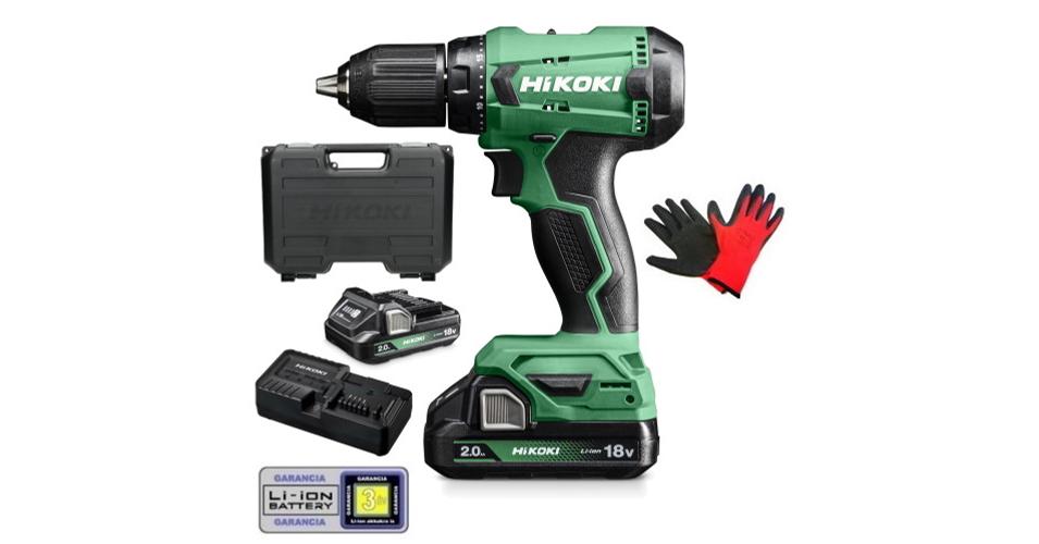 Hitachi (HiKOKI) DS18DA-2Ah Akkus fúró-csavarbehajtó (18V/2x2.0Ah/50Nm) kofferben + AJÁNDÉK - 18V