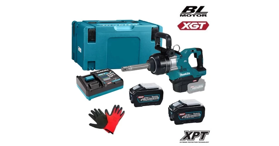 Makita TW010GT201 Akkus ütvecsavarozó 40V MAX XGT/2x5.0Ah FRRAS MAKPAC ...