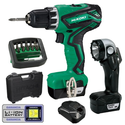 Hitachi (HiKOKI) DS10DAL Akkus fúró-csavarbehajtó lámpával (10.8V/2x1.5Ah) + AJÁNDÉK - 3.6 - 12V